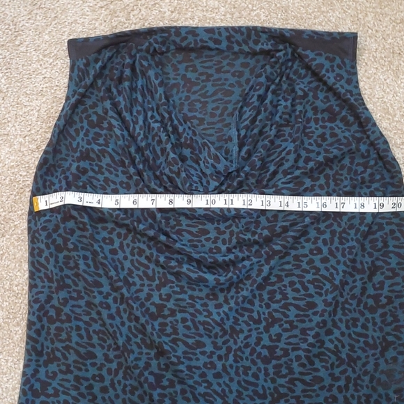 Covington | Tops | Blue Leopard Print Top | Poshmark